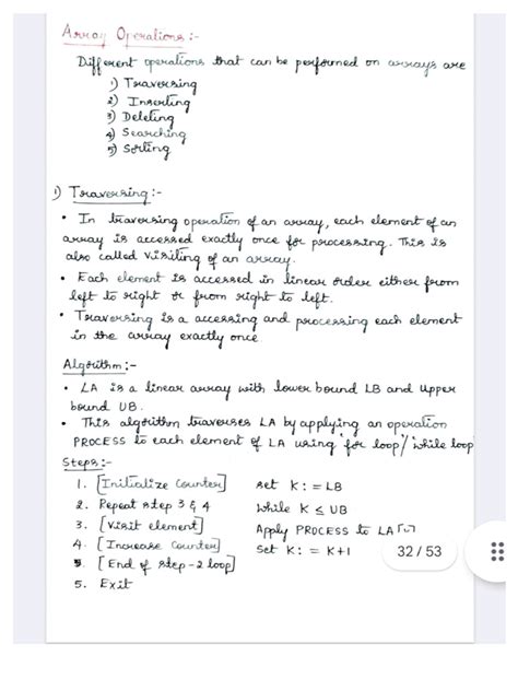 arrays operation pdf