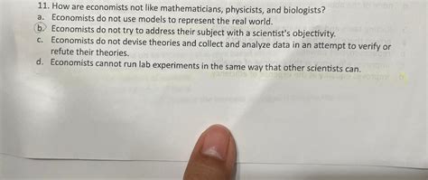 Solved How Are Economists Not Like Mathematicians