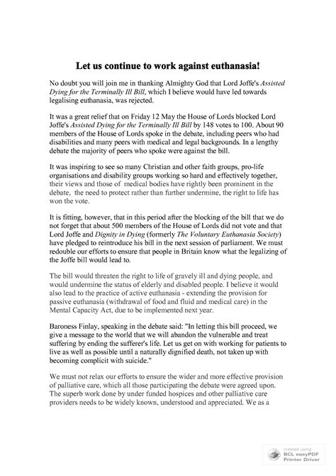 Famous Quotes Against Euthanasia Quotesgram