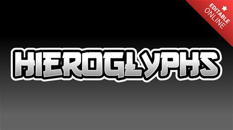 Hieroglyphs Panda Font Text Effect Generator