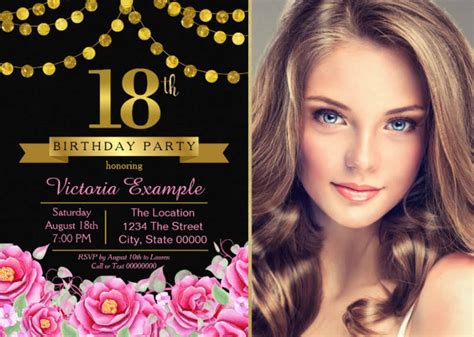 Free Printable 18th Birthday Invitation Templates Canva 50 Off
