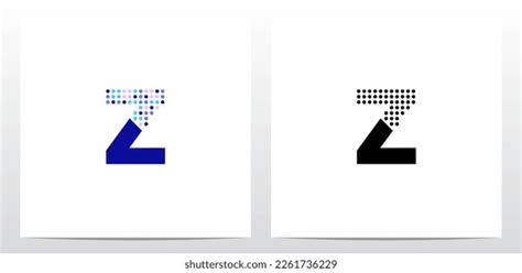 Partial Dots On Letter Logo Design Stock Vector Royalty Free