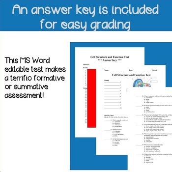 Editable Cell Structure Function Test Biology Miller And Levine Compatible