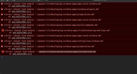 All The Document Of Developing Cordova Apps Pages Are Broken Issue Quasarframework