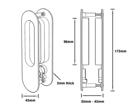 Brushed Gold Finish Sliding Passage Set 1124 Pacifica Series The