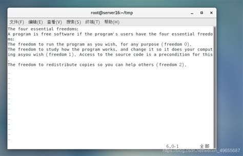 实训三 Linux Vim（或vi）文本工具vim编辑器的应用实训 Csdn博客