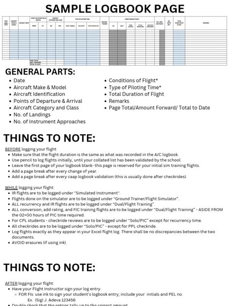 Sample Logbook 2023 Pdf
