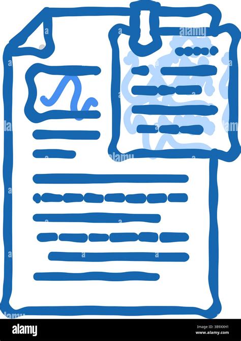 Proofreading Text Technical Writer Icon Doodle Illustration Stock