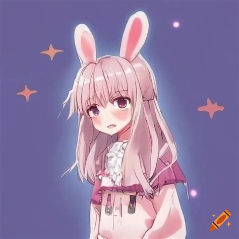 Anime Girl Holding Bunny