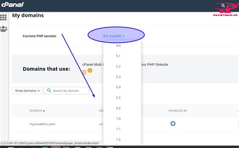 Chọn phiên bản PHP trên cPanel CloudLinux