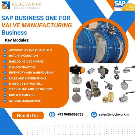 Clockwork 🔧 Power Your Valve Manufacturing Business With Sap Business One Manufacturing Valves