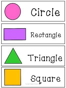 Basic Shapes Bundle Circle Triangle Square Rectangle Teacher Resources Basic Shapes