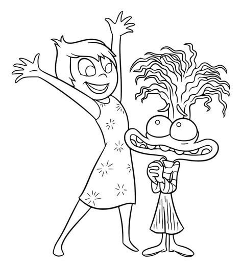 Printable Inside Out Joy And Anxiety Coloring Page Free Download And Print For You