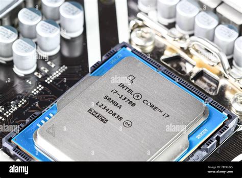 Close Up Of High Performance Cpu Or Central Processor Unit Installed On
