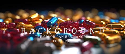 Premium Psd Colorful Capsule Background