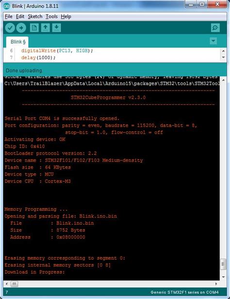Getting Started With Stm F C T Blue Pill Program With Arduino Ide Electronicshub
