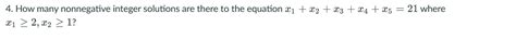 solved 4 how many nonnegative integer solutions are there