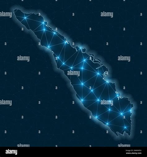 sumatra network map abstract geometric map of the island digital