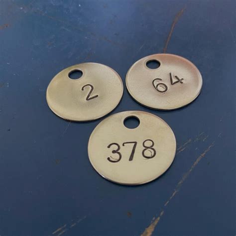 Number Tags Label Your Stuff Metal Number Custom Numbers Your