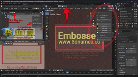 Embossed Text Setup Guide For Blender