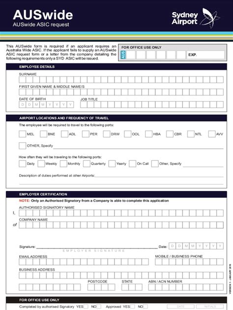 Fillable Online Asic Application Form Fax Email Print Pdffiller