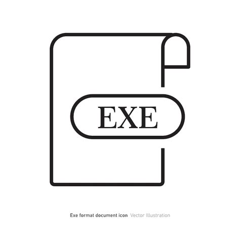 Premium Vector Exe File Document Icondesign Vector Illustration
