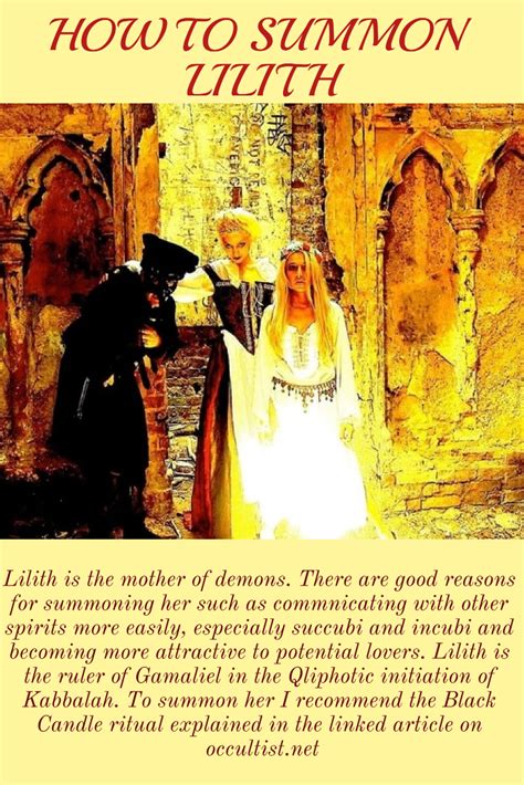How To Summon Lilith The Black Candle Ritual Goddess Magick Lilith