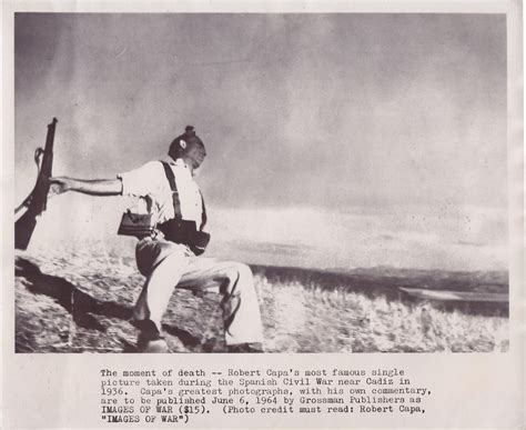 Robert Capa Press Photo Falling Soldier Photojournalism War