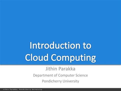 Basics of Cloud Computing | PPTX