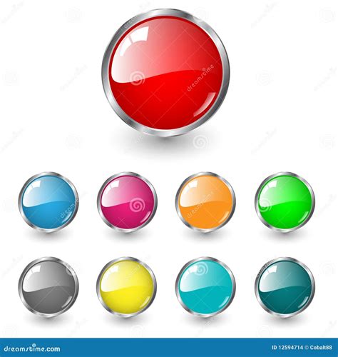 Glossy Blank Web Buttons Stock Vector Illustration Of Green 12594714
