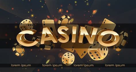 떨어지는 황금 부지깽이 칩 토큰 깎뚝썹둑썹 빛 반짝임 및 Bokeh를 가진 까만 배경에 트럼프패를 가진 금 3d 편지 카지노 벡터 일러스트 레이 션 가능성에 대한 스톡 벡터