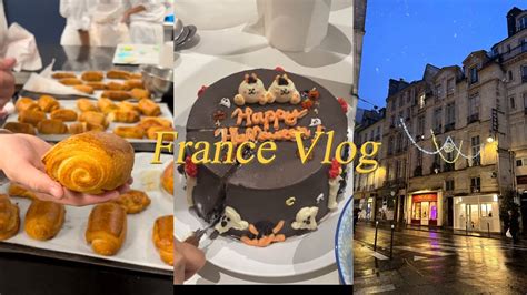 🇫🇷프랑스 일상 브이로그 할로윈 파티 K 케이크 반응 제과 유학생 실습 파리 첫 눈 홈베이킹 Youtube