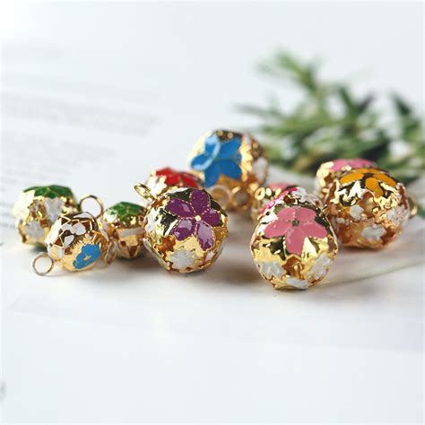 Xiao Ni ขายส่ง กระดิ่งแฮนด์เมด ขนาดเล็ก 1 8 ซม สําหรับทําเครื่องประดับ ต่างหู สร้อยคอ พวงกุญแจ