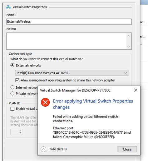 Virtual Switch Failing To Add External Via Wireless Rhyperv