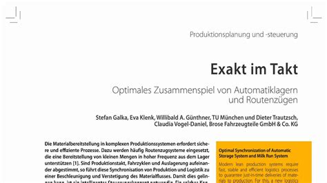 optimal synchronization of automatic storage system and milk run system