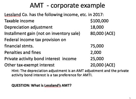 Amt Corporate Example Lessland Co Has The