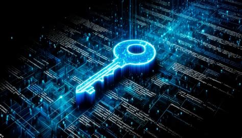 Premium Photo Key On A Blue Background With Binary Code The Concept Of Cyber Security