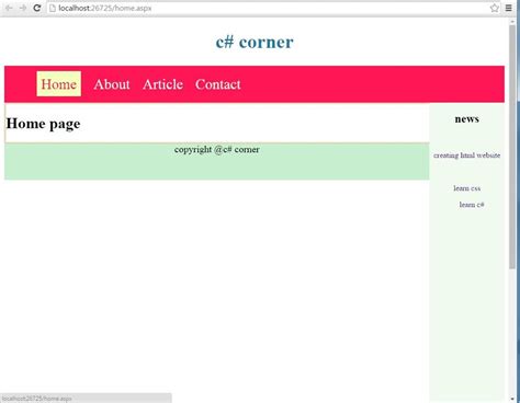 Master Page In Asp Net