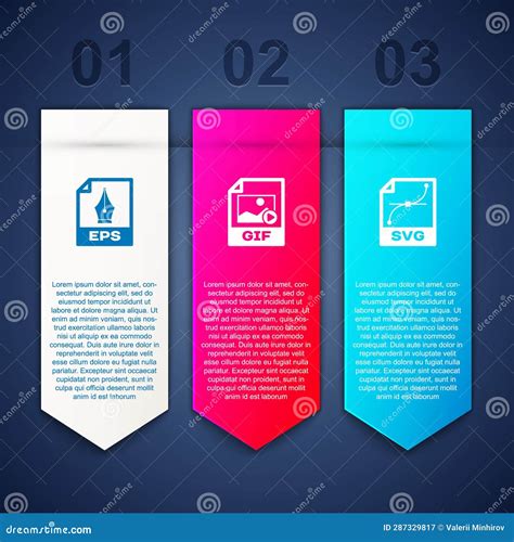 Set Eps File Document  And Svg Business Infographic Template Stock