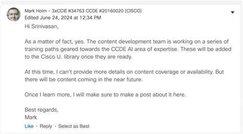 Announcement Ccde V3 1 And A New Area Of Expertise