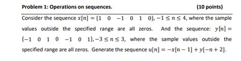 Solved Problem 1 Operations On Sequences 10 Points