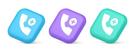 Phone Call Add Contact Communication Button Voice Conversation Web Interface App 3d Isometric