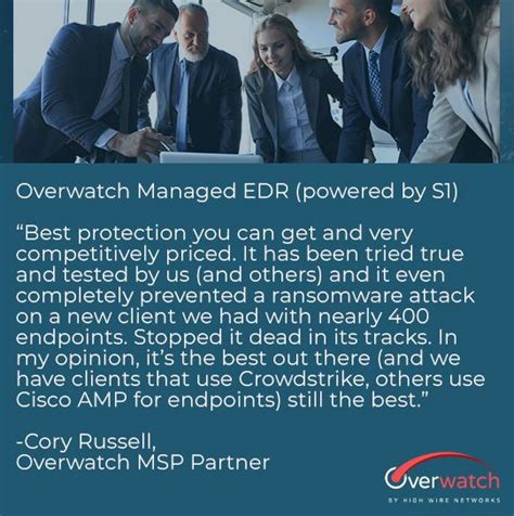 High Wire Networks Overwatch On Linkedin Endpoint Detection Response Edr Managededr