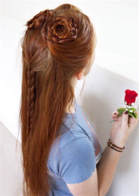 Silvousplaits Hairstyling On Instagram Rosettes And English Braid On Sansa During The Hands