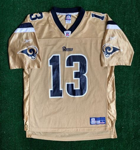 00s Kurt Warner St Louis Rams Reebok Gold Nfl Jersey Size Large