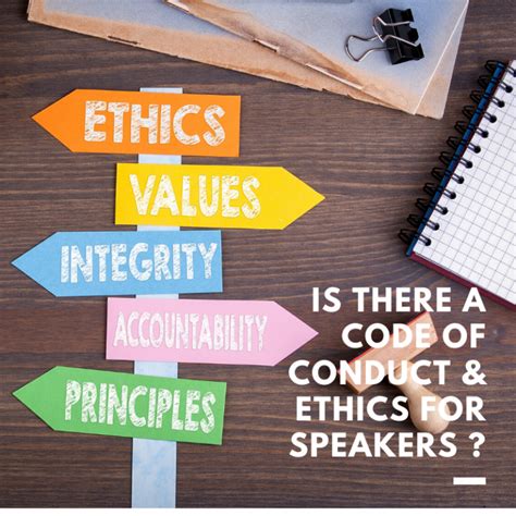 Rules For Speakers A Code Of Conduct Ethics David Staughton
