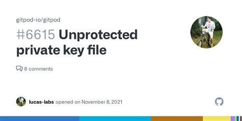 Unprotected Private Key File · Issue 6615 · Gitpod Iogitpod · Github