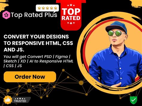 Convert Psd Figma Sketch Xd Ai To Responsive Html Css Js