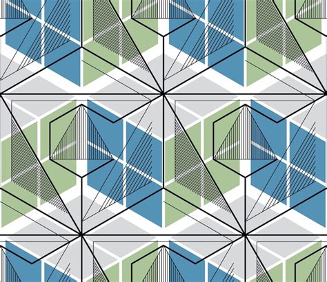 Premium Vector Geometric Cubes Abstract Seamless Pattern 3d Vector Background Technology