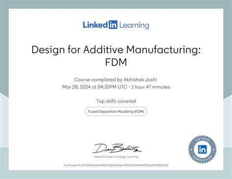 abhishek joshi on linkedin certificate of completion